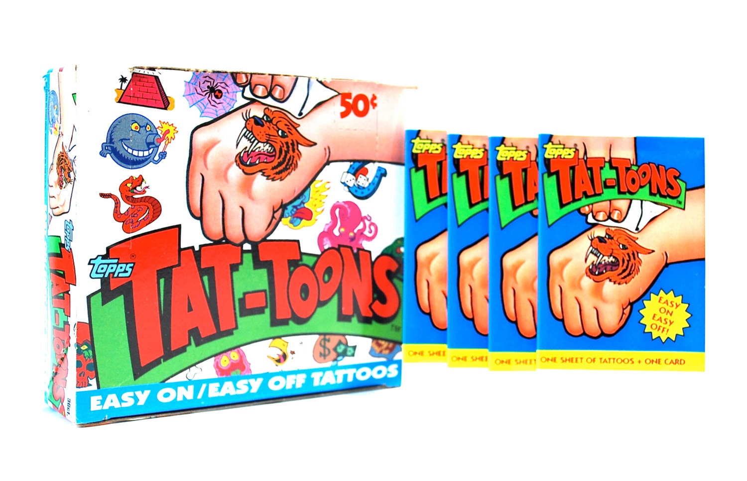 4 Tat Toons Tattoo Packs by Topps | Etsy