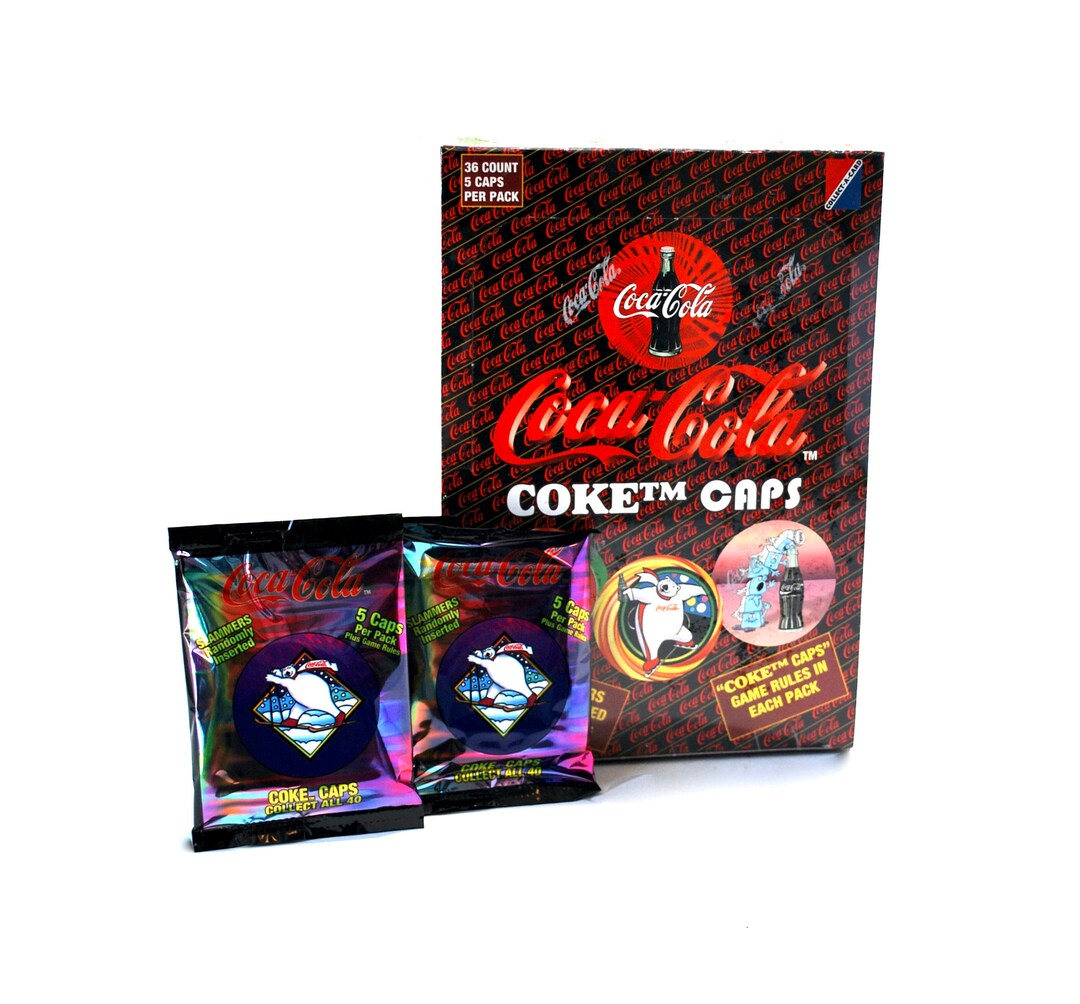 Sealed Box Coca Cola Coke Cap Packs Pogs Milk Caps Slammers 36 Packs - Etsy