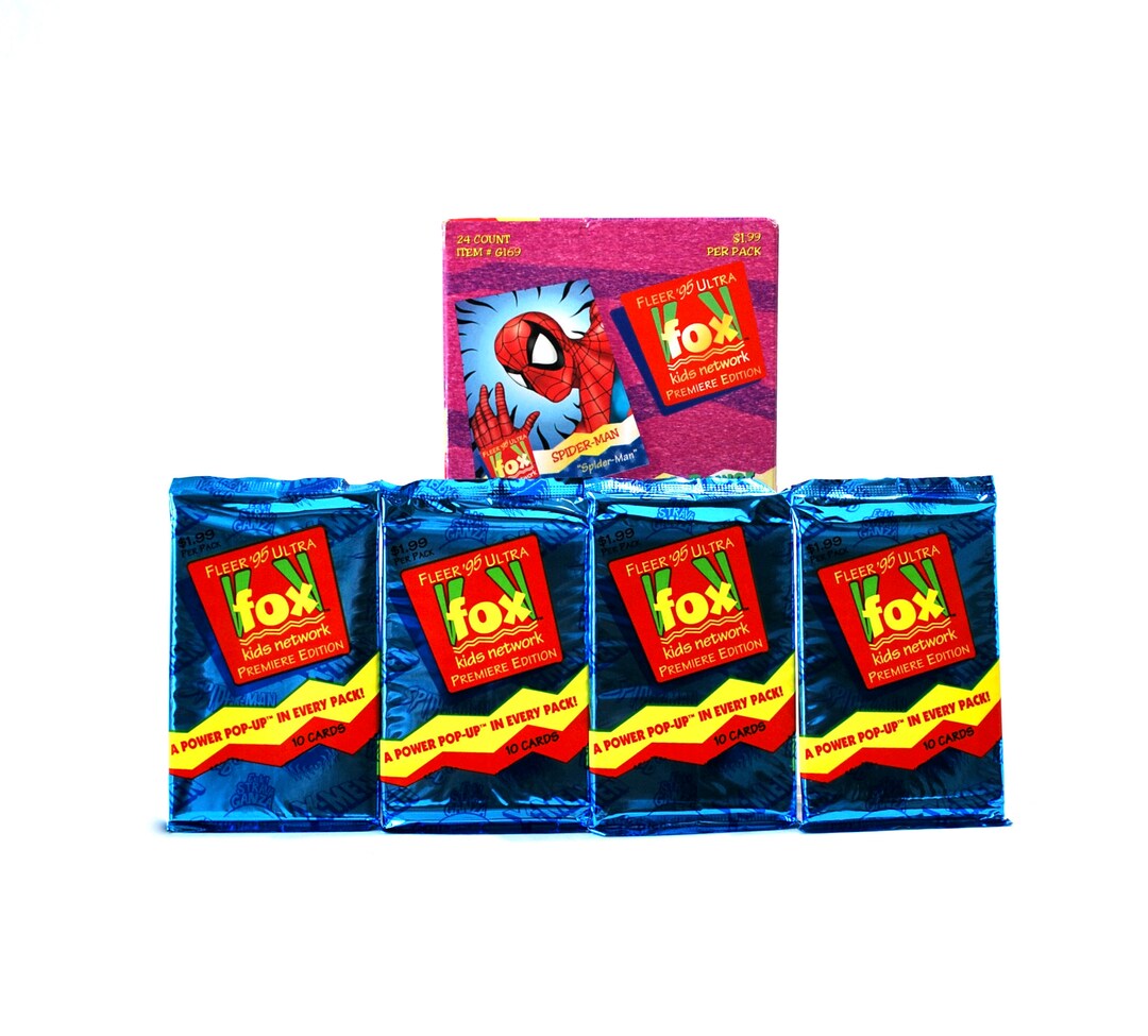 4 Packs Fox Kids Network Trading Cards Fleer Ultra 1995 the Tick, X Men ...