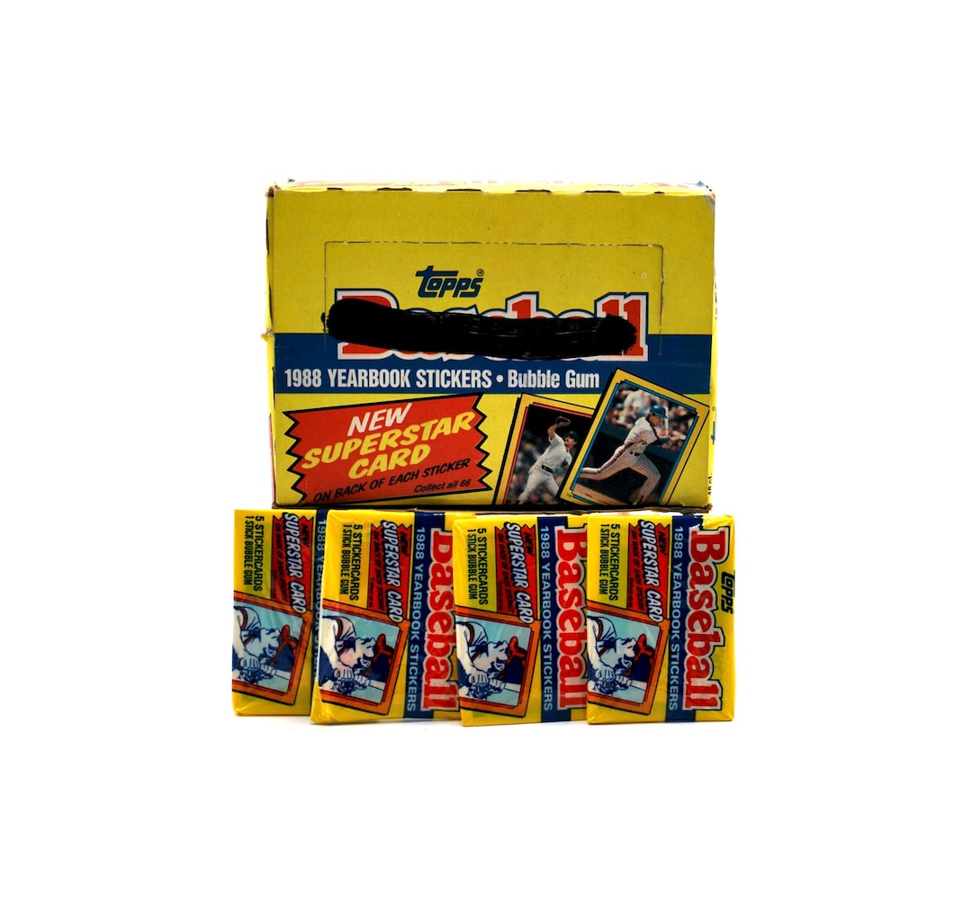 4 Packs 1988 Topps Baseball Yearbook Stickers Time to Finish up Your ...