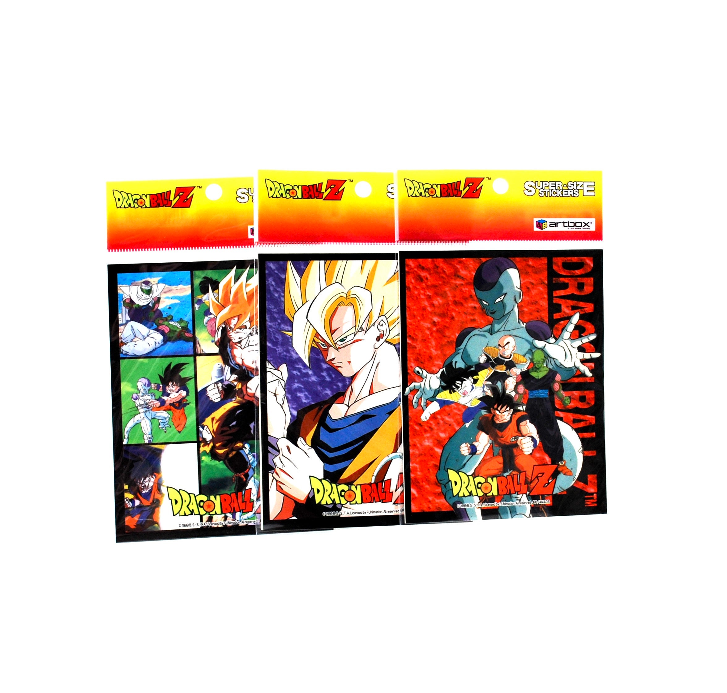 3 Dragon Ball Z Super Size Sticker Packs by Artbox 1998 | Etsy