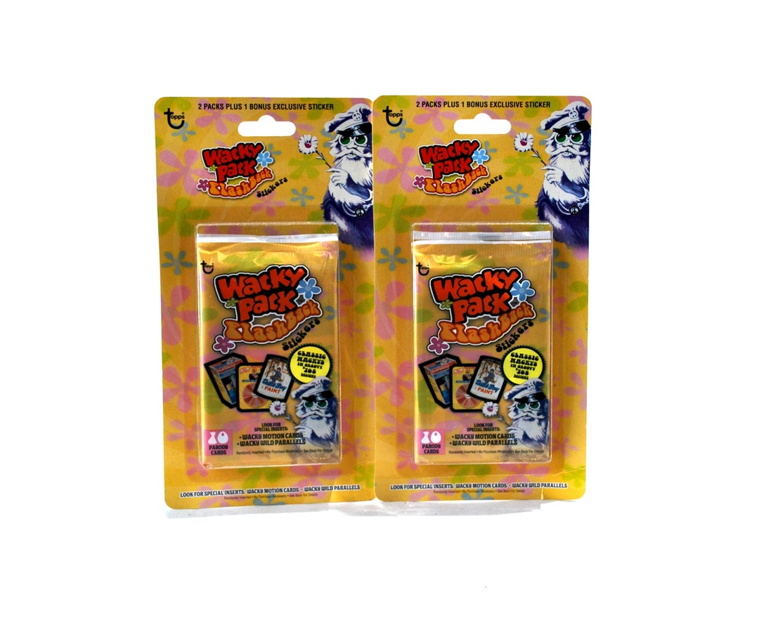 Wacky Pack Flashback Sticker Packs 1 Blister Pack Contains 2 Packs & 1 ...