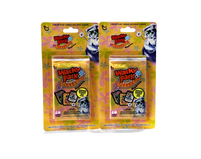 Wacky Pack Flashback Sticker Packs 1 Blister Pack Contains 2 Packs & 1 ...
