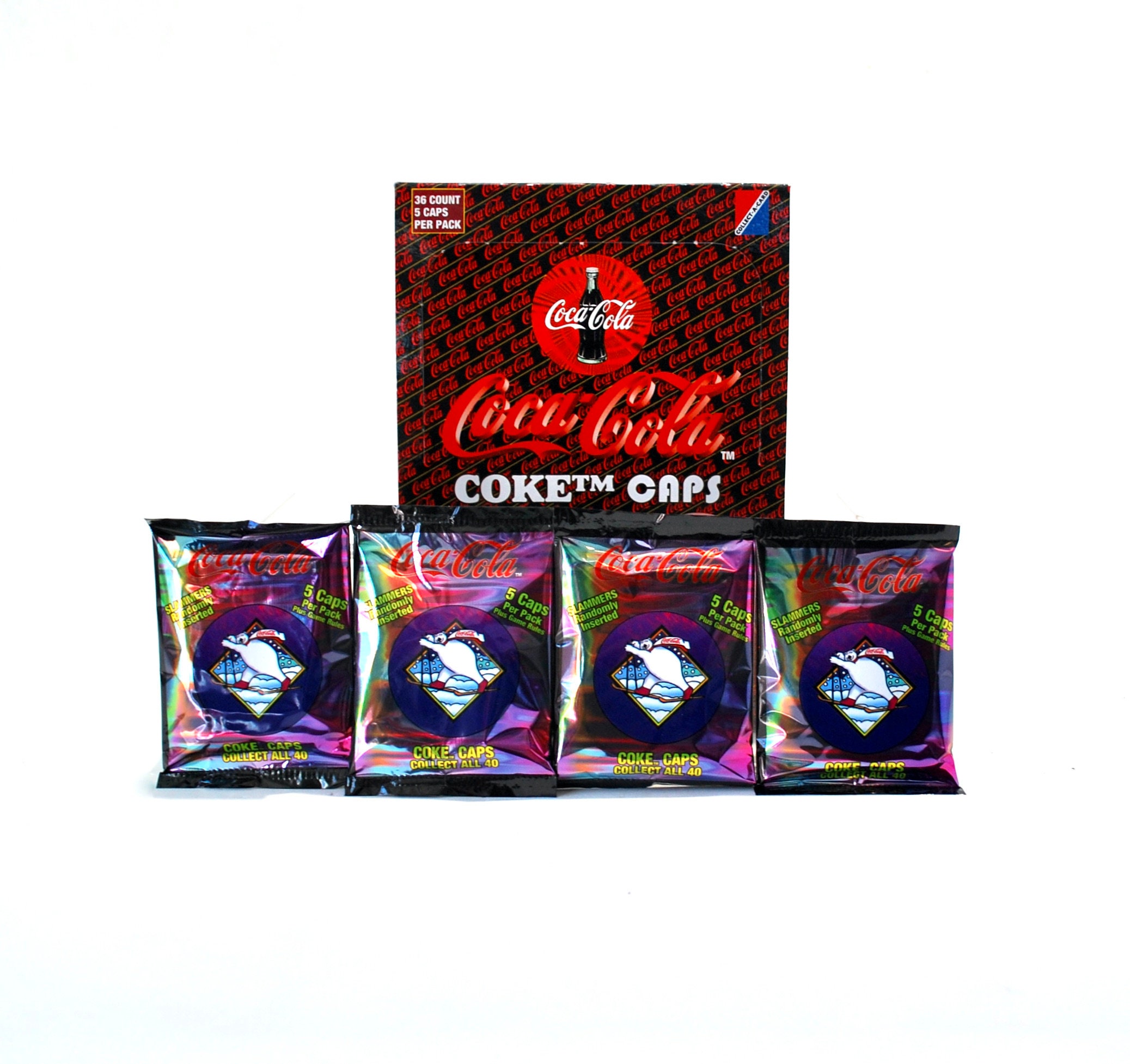 4 Packs of Coca Cola Coke Caps Pogs Milk Caps Slammers 1995 - Etsy