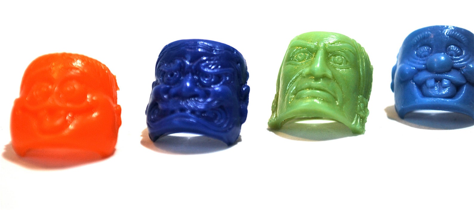 Oddball Goofy Monster Rings Set of 4 - Etsy