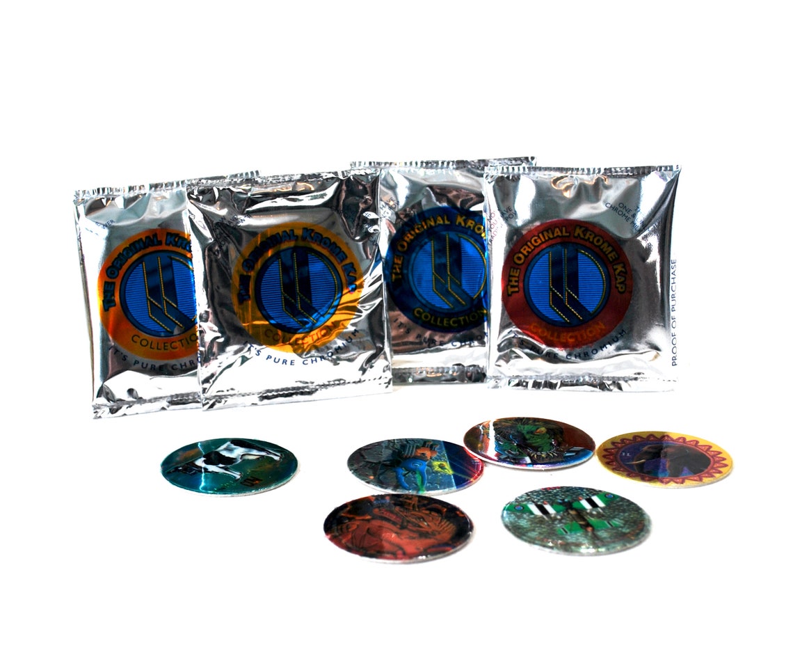 4 Original Krome Kap Pog Packs Slammer Edition Milk Caps | Etsy Australia