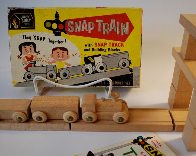 Vintage Snap Train Set W/train, Track, Building Blocks - Etsy