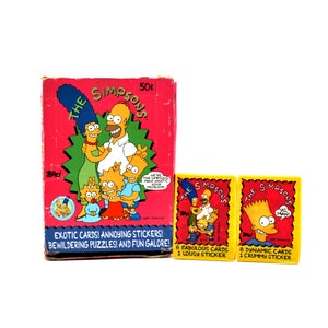 2 Packs Simpsons Trading Cards Topps 1990 Bart, Homer, Lisa, Marge ...