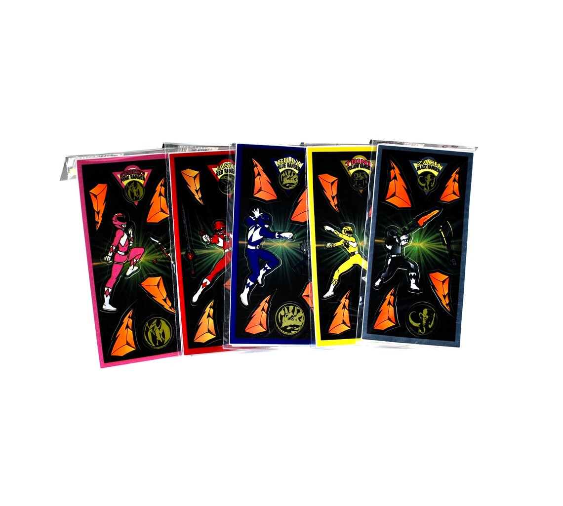 5 Power Rangers Decal Packs Complete Set 1993 Saban Toys - Etsy