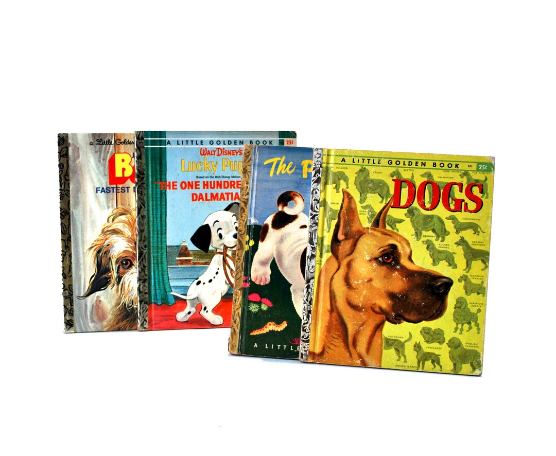 Little Golden Book Poky Little Puppy, Benji, Walt Disney's Lucky Puppy ...