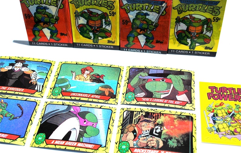 4 Packs of Teenage Mutant Ninja Turtles Cards & Stickers Jumbo - Etsy