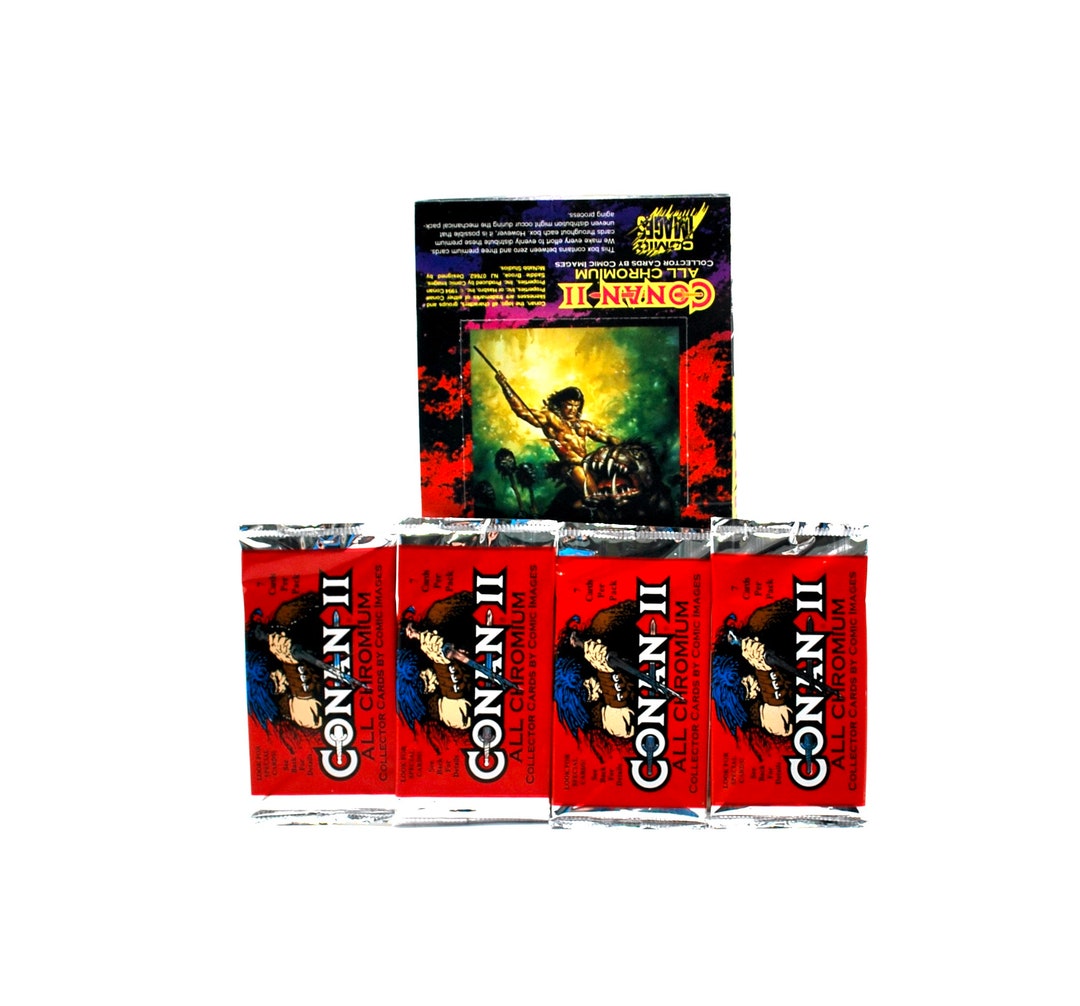 4 Packs Conan II All Chromium Cards From Comic Images 1994 - Etsy
