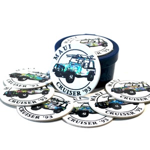 8 Maui Cruiser Jeep Pogs & Pog Container 1993 Milk Caps Hawaii - Etsy