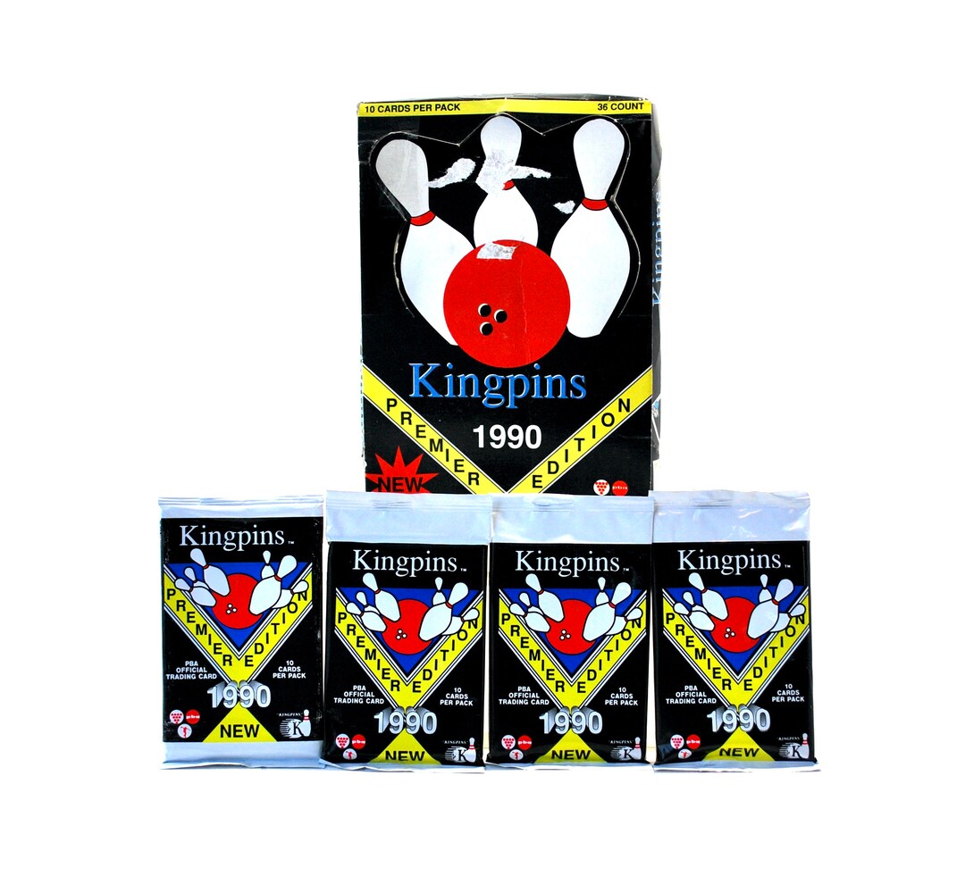 4 Packs Kingpins Premier Edition Bowling Trading Cards 1990 Dick Weber Earl Anthony - Etsy