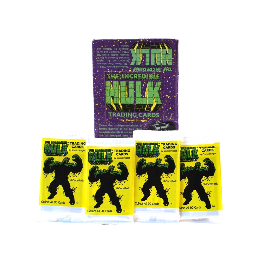 4 Packs of Incredible Hulk Trading Cards by Comic Images 1991 Marvel - Etsy
