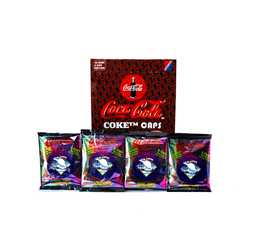4 Packs of Coca Cola Coke Caps Pogs Milk Caps Slammers 1995 - Etsy