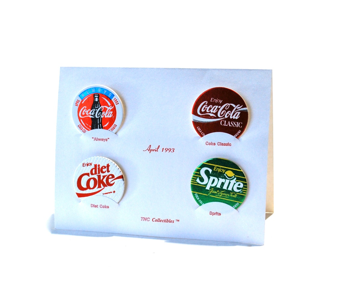 Coca Cola Pog Collection Sprite Coca Cola Classic Diet Coke | Etsy