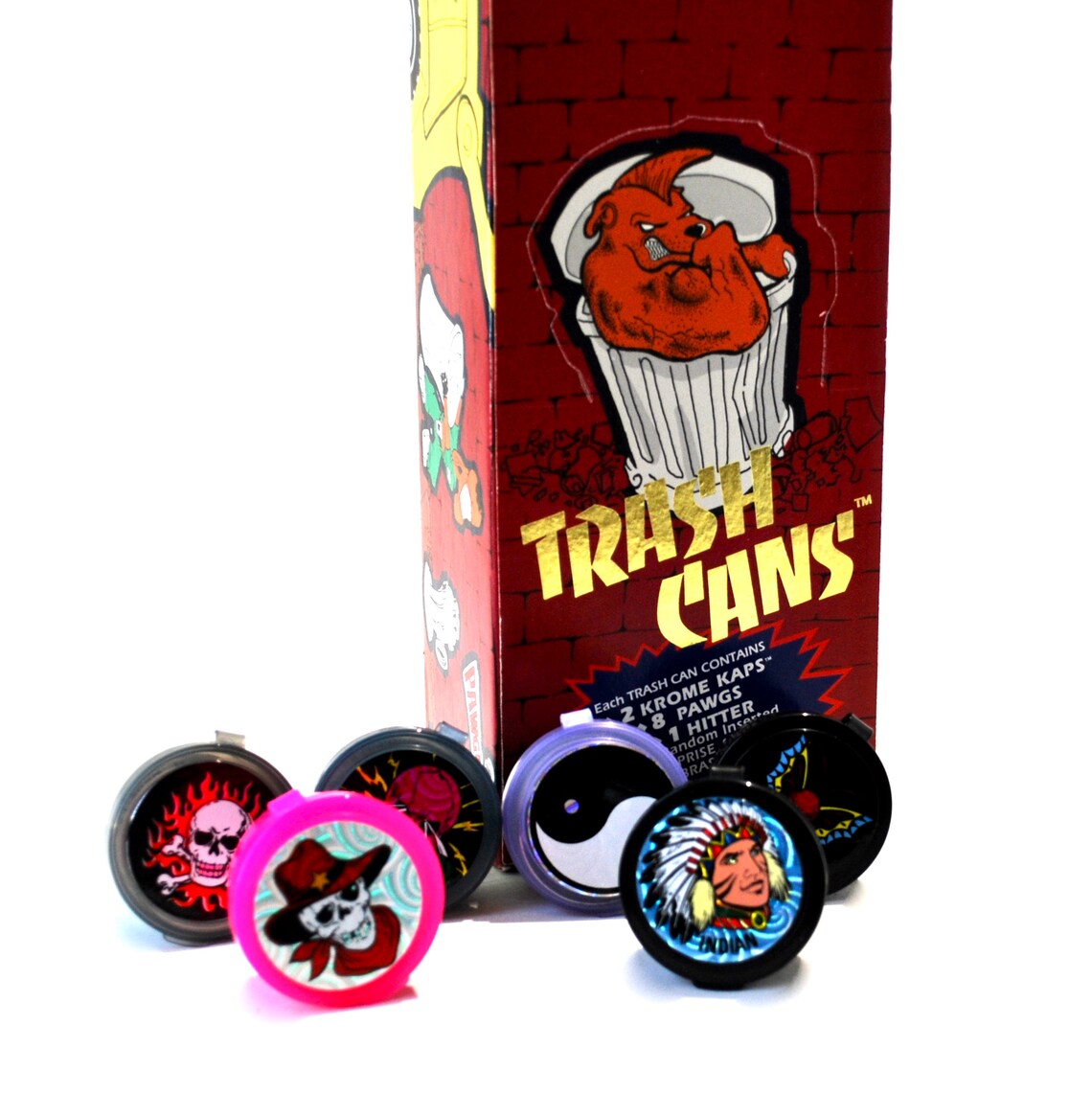 2 Trash Can Pog Containers Includes Krome Kaps Pawgs & | Etsy