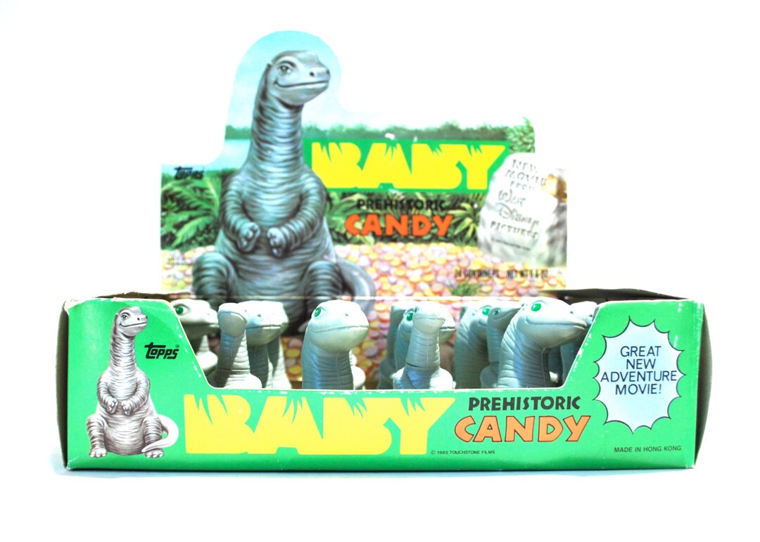 2 Baby Prehistoric Dinosaur Candy Containers From 1985 Disney Movie ...