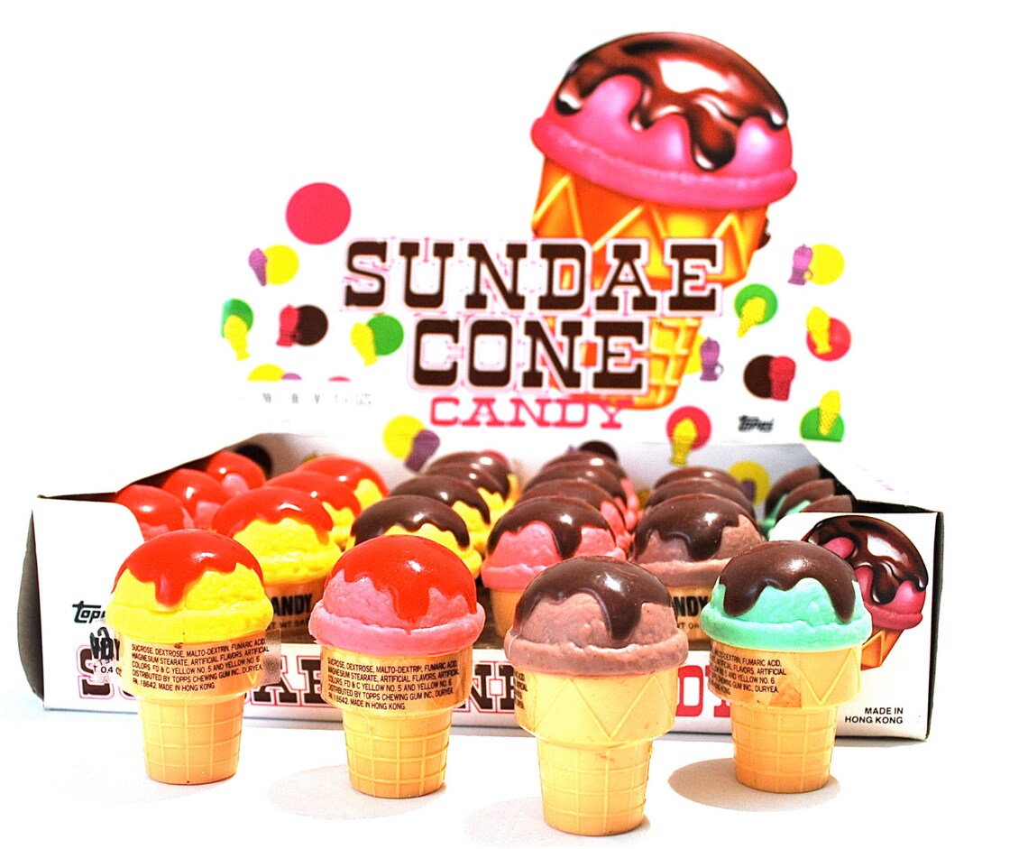 3 Sundae Cone Candy Containers by Topps 1982 | Etsy