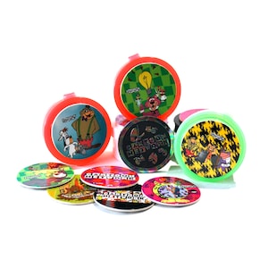 Cartoon Network Pogs and Slammer With Pog Tube 1995 - Etsy