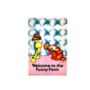Garfield Poster Welcome to the Funny Farm Old Stock Measures 13.5 X 9 ...