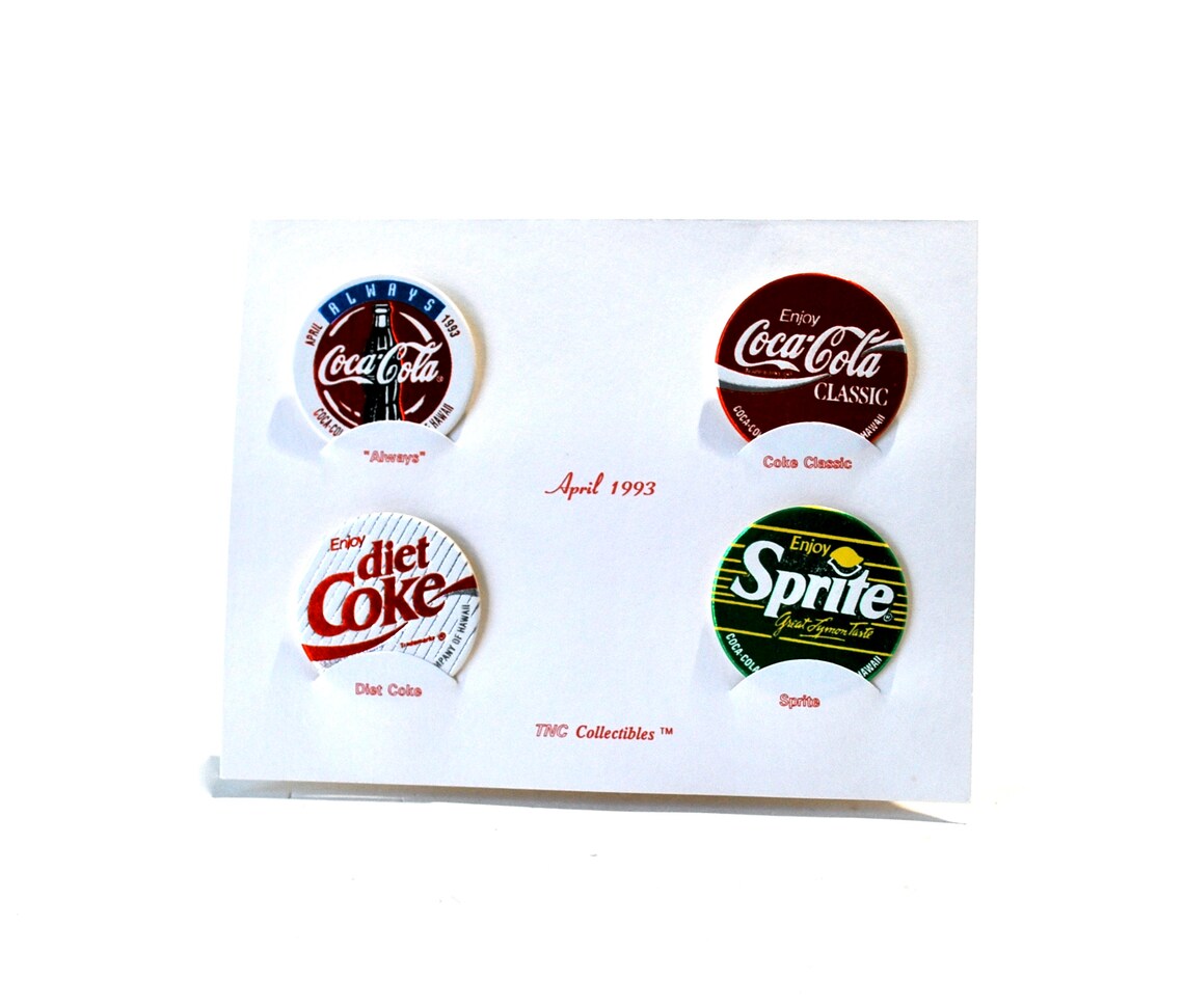 Coca Cola Pog Collection Sprite Coca Cola Classic Diet Coke | Etsy