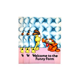 Garfield Poster Welcome to the Funny Farm Old Stock Measures 13.5 X 9 ...