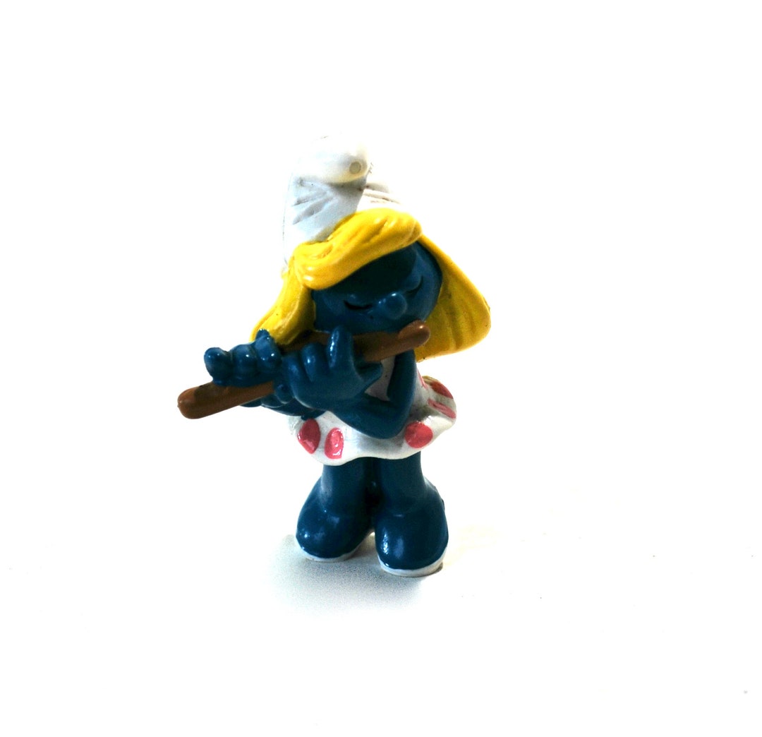 Smurfs Smurfette Playing Flute Vintage PVC 20204 Schleich - Etsy