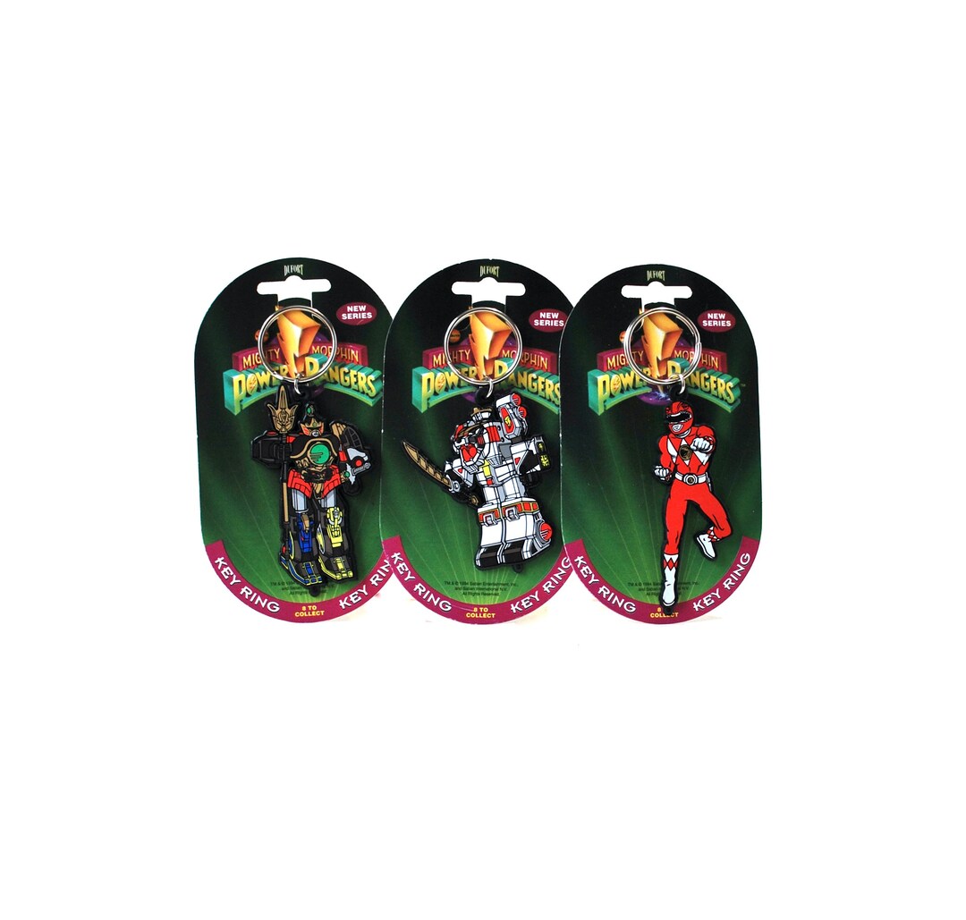 Power Rangers Key Ring Collection Old Stock 1994 Thunder Megazord ...