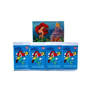 4 Packs the Little Mermaid Trading Cards by Pro Set 1991 Ariel Walt ...