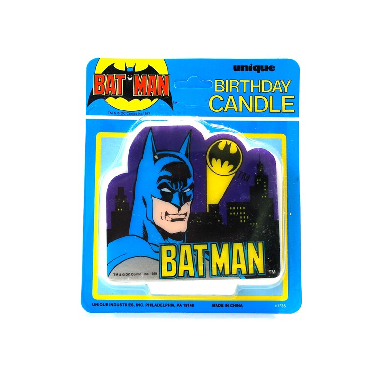 Batman Birthday Candle 1991 | Etsy