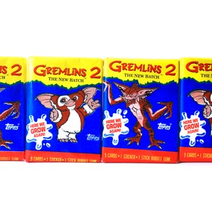 4 Packs of Gremlins Sticker & Picture Cards by Topps Mogwai - Etsy