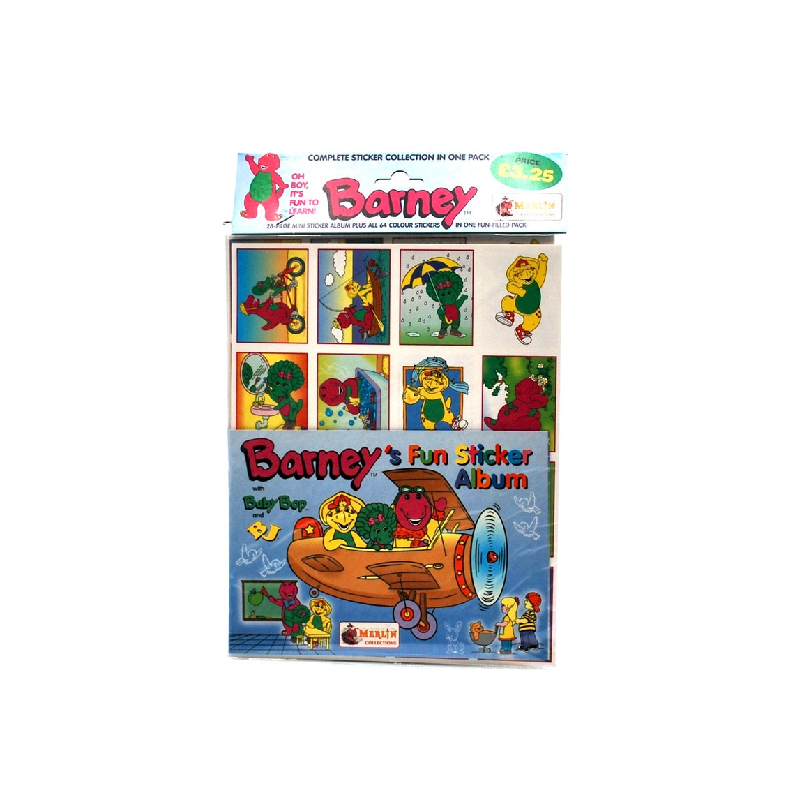 Barney's Fun Sticker Album Includes 64 Stickers & Mini Sticker Album ...