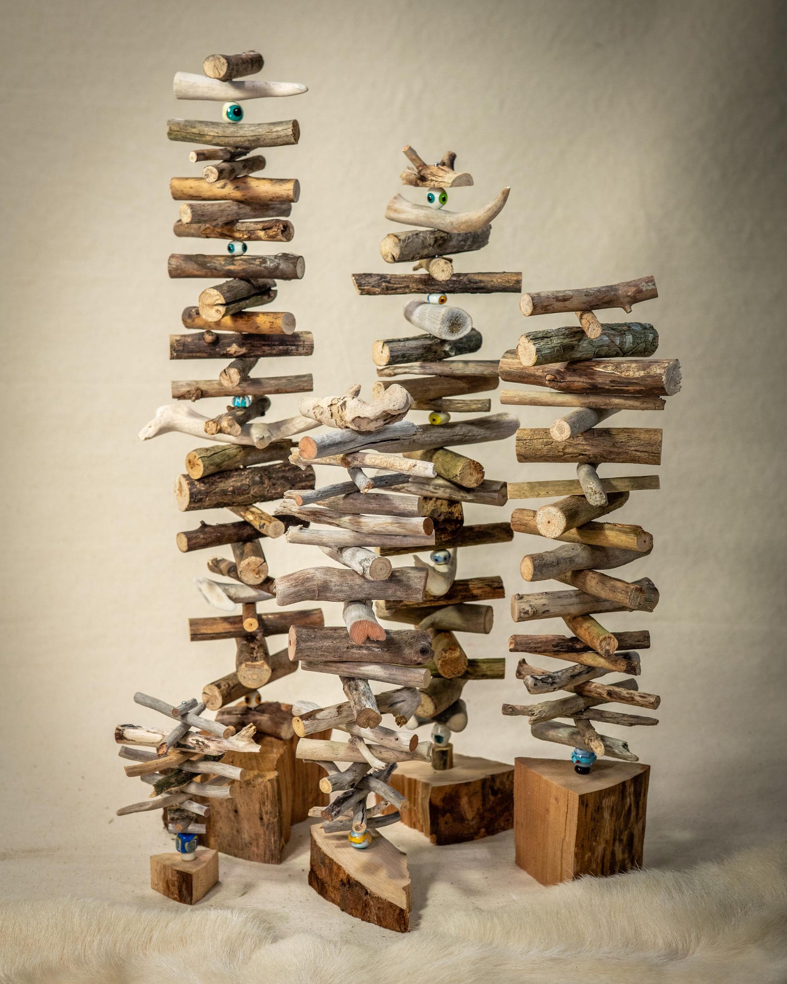 Standing Valhalla Ladders | Hand-crafted Rustic Sculpture | Viking ...