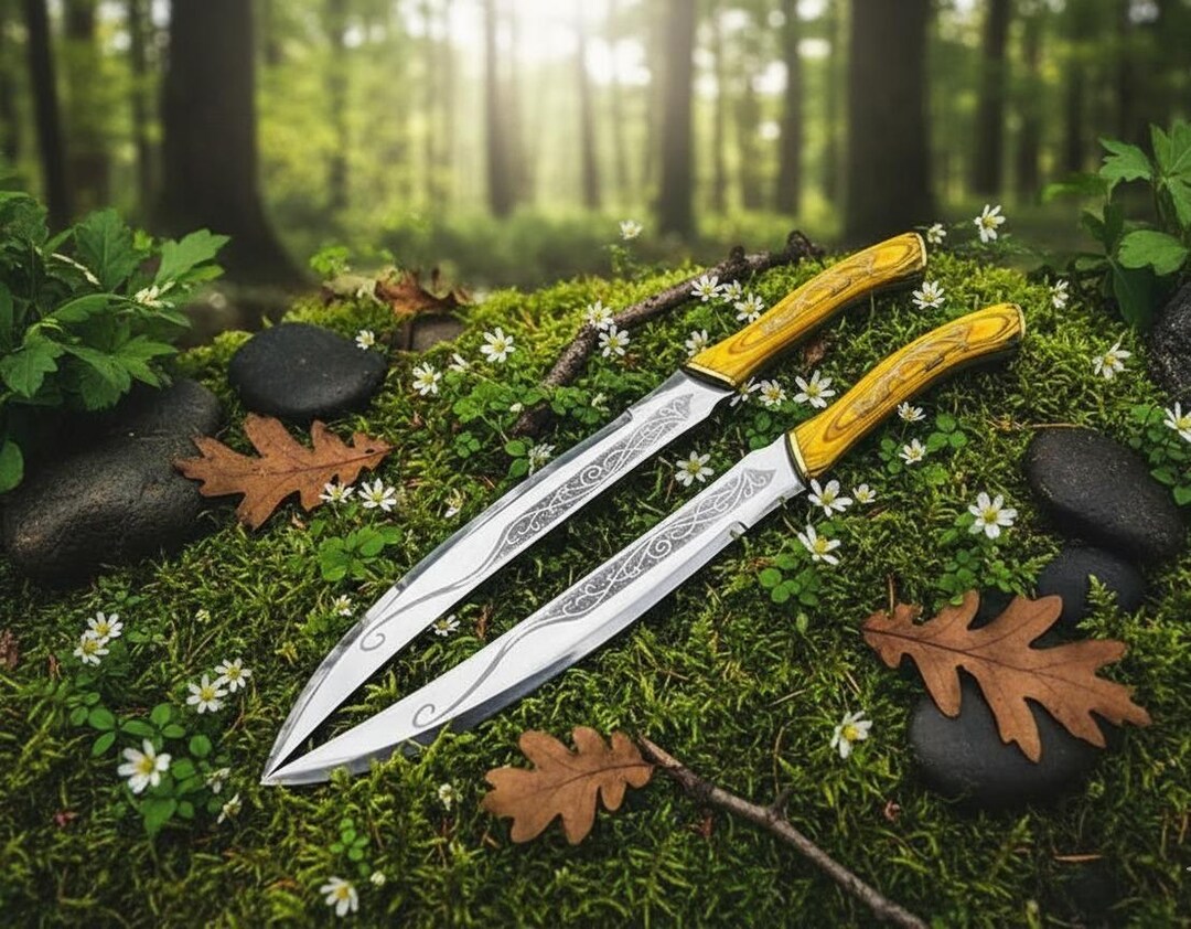 Handmade Legolas Swords Duo: Lord of the Rings Viking Cosplay With Wall ...