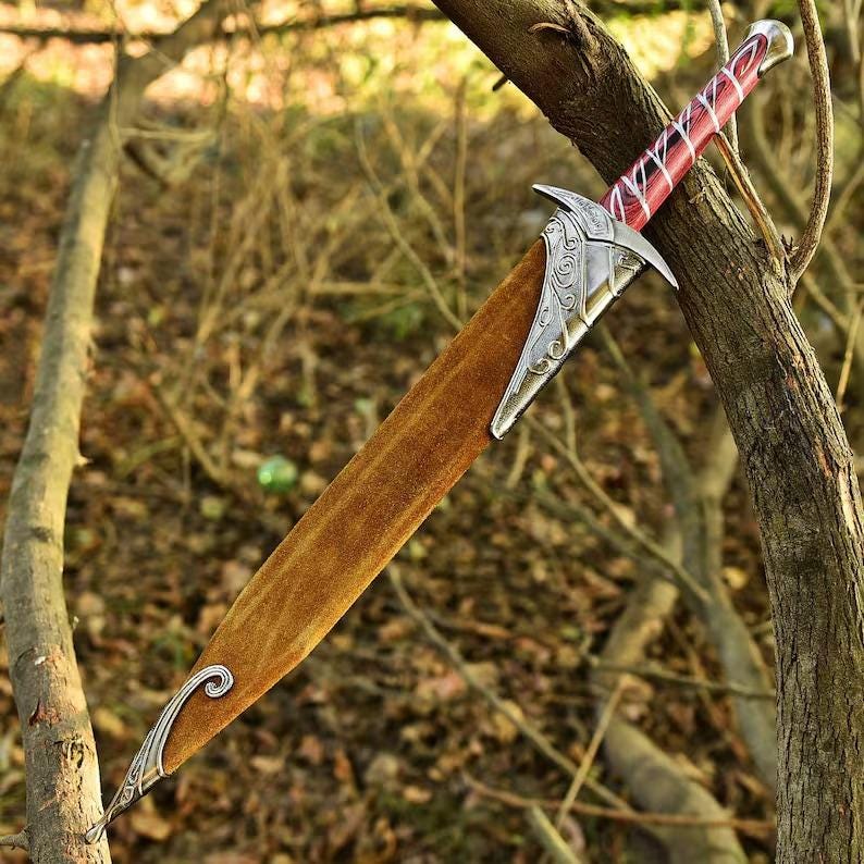 Hand Forged Sting Sword Replica: Elven Short Sword With Scabbard - Etsy ...