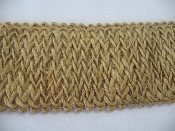 Wide Elastic Burlap Ribbon | Etsy