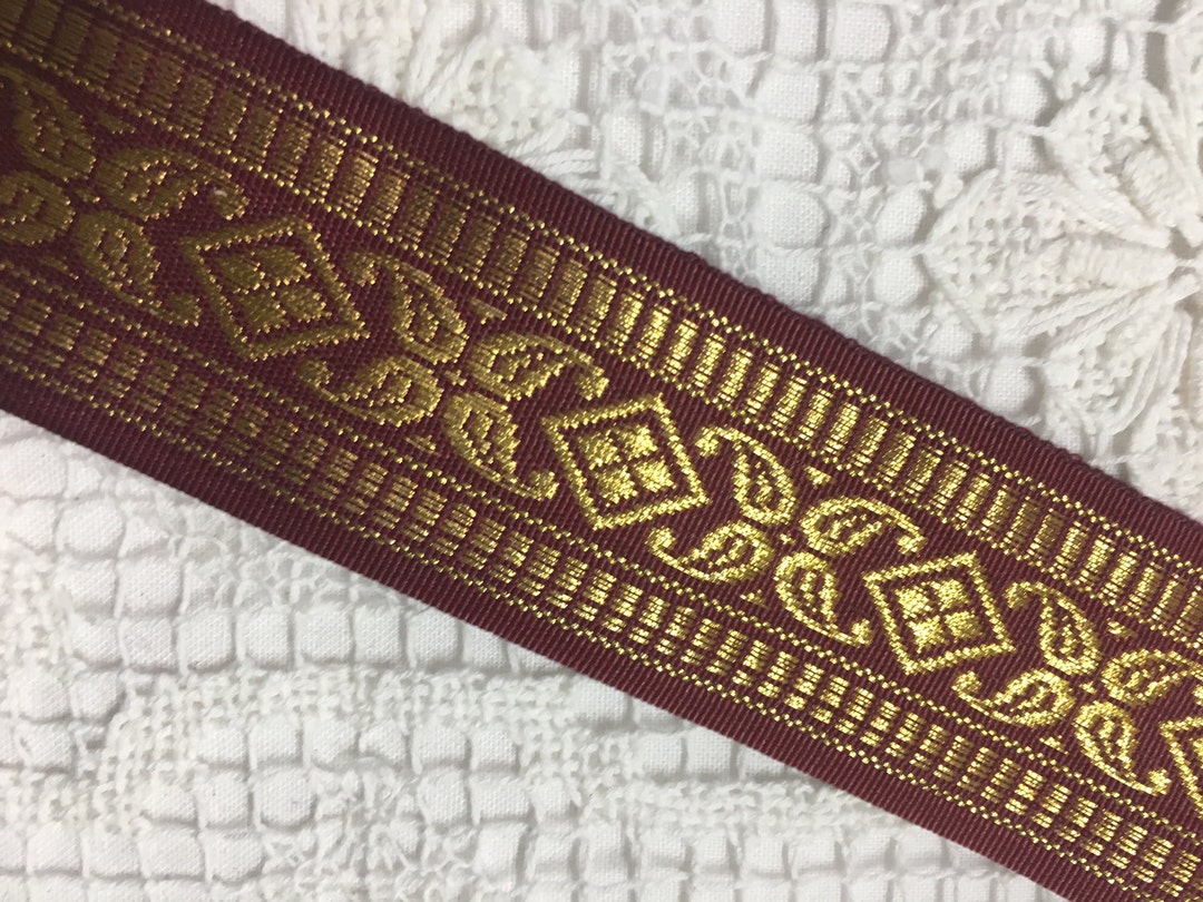 VINTAGE EMBROIDERED RIBBON . - Etsy