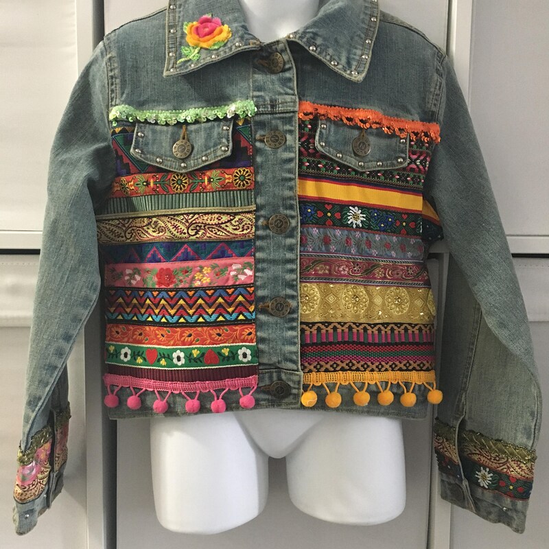 Embellished Denim Jacket - Etsy