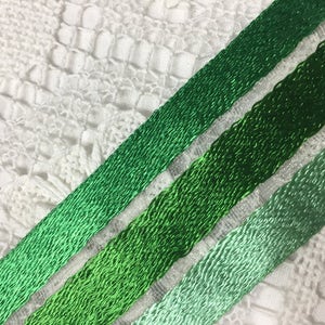 VINTAGE SILK Ribbon in Green - Etsy