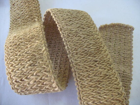 Wide Elastic Burlap Ribbon - Etsy