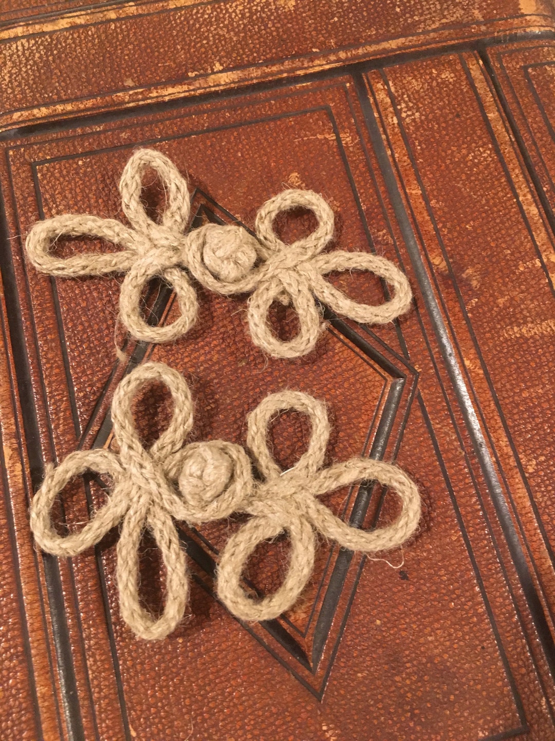 5 Vintage Frog Fastener Closure 5 Frogs BURLAP Cotton Netural Color - Etsy