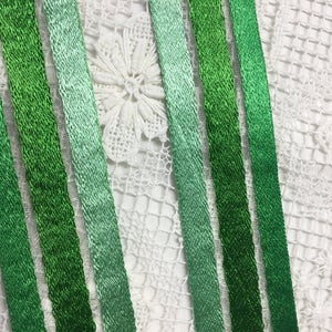 VINTAGE SILK Ribbon in Green - Etsy