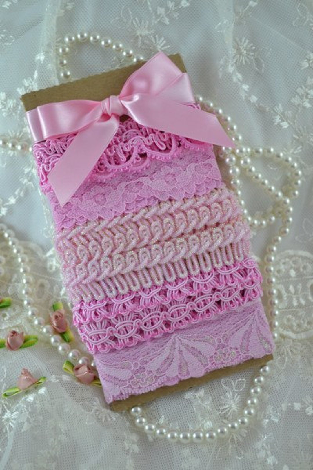 Vintage Shabby Chic Ribbon Pink for Scrapbooking and Sewing Bundle - Etsy