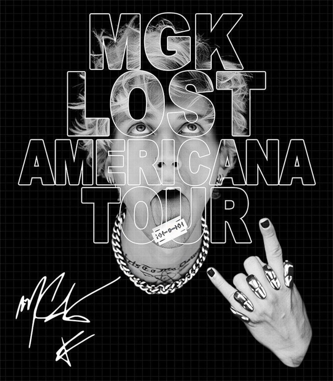 Machine Gun Kelly MGK Lost Americana Tour 2026 PNG File (digital Print ...