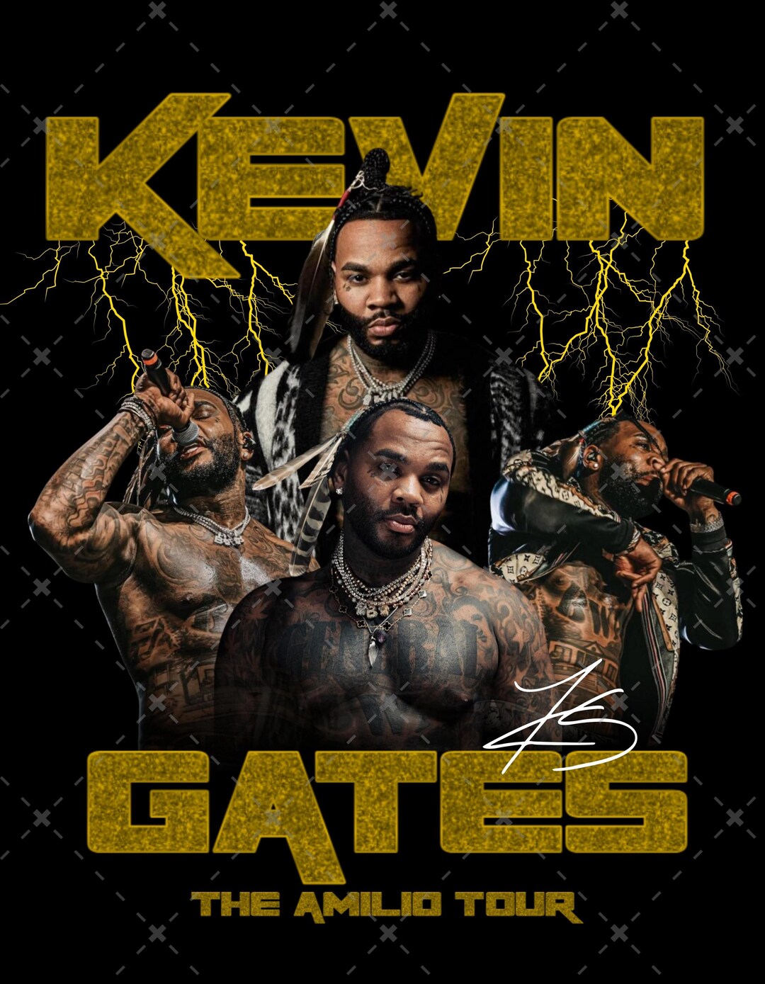 Kevin Gates the Amilio Tour 2025 PNG File: Fan Art (digital Download ...