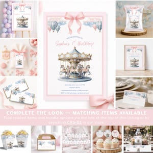 Carousel Birthday Chocolate Bar Wrapper: Pink Carousel Theme Party ...