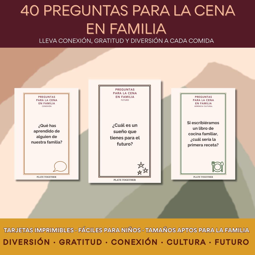 Family Conversation Starter Cards (printable PDF) - Etsy