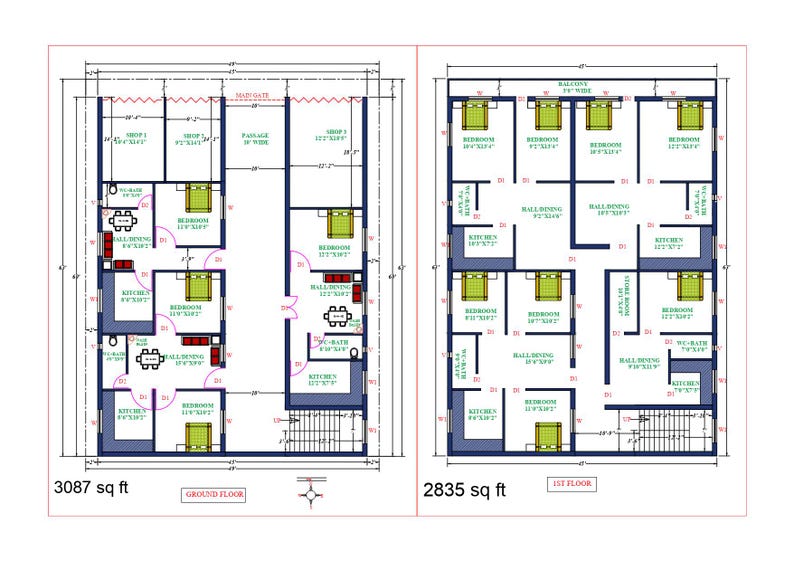 Custom Floor Plan Design: Architectural Drafting Service (PDF/JPEG ...